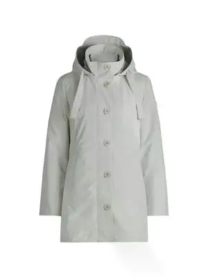 BETTY BARCLAY Hooded Button-up Coat - White