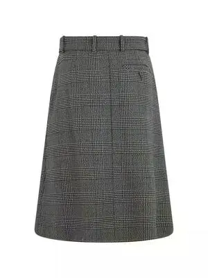 SLOWEAR Prince Of Wales Check Belted Skirt
