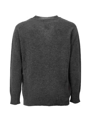 AMARANTO V-neck Button-up Cardigan - Grey