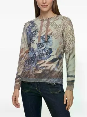 BETTY BARCLAY Drawstring-detail Sweater - Neutrals