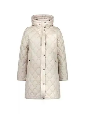 BETTY BARCLAY Quilted Hooded Coat - Neutrals