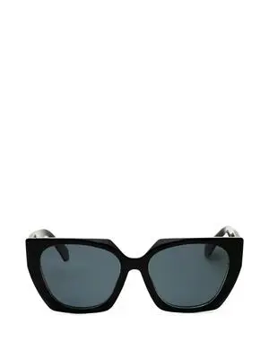 PRIVE REVAUX Tropic Nights Oversized Geometric-frame Sunglasses - Black