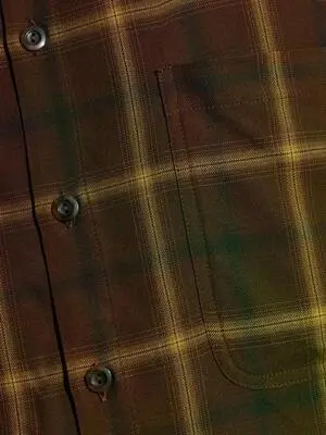 SONG FOR THE MUTE Check-pattern Patch-pocket Shirt
