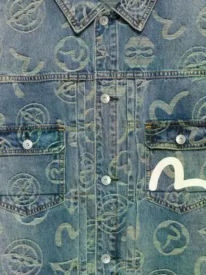EVISU Monogram-jacquard Denim Jacket