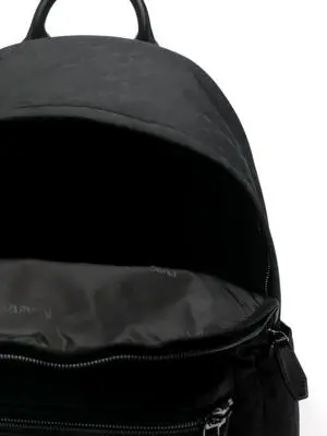 Emporio Armani Logo-jacquard Front-zip Backpack