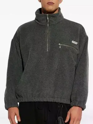 SONG FOR THE MUTE Half-zip Chest-pocket Sweater
