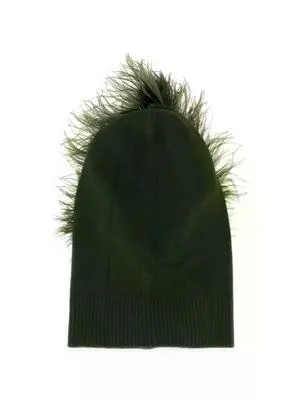 P.a.r.o.s.h Feather-trim Knitted Balaclava