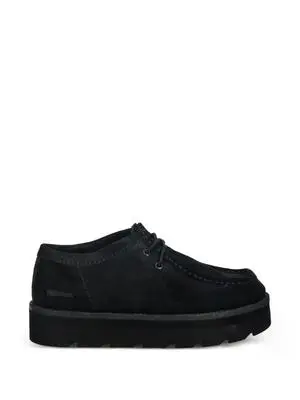 Clarks Meare Walla Suede Lace-up Shoes - Black