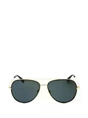 PRIVE REVAUX Glowin Hour/g/s Pilot-frame Sunglasses - Black