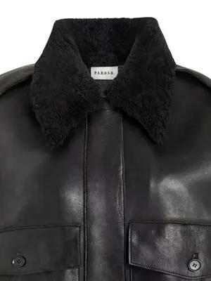 P.a.r.o.s.h Fur-collar Leather Jacket