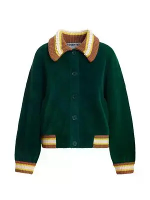 Essentiel Antwerp Bead-embellished Striped-trim Cardigan