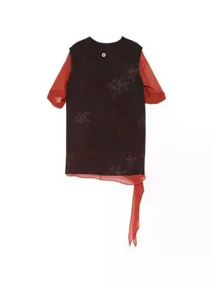 SAMUEL GUÌ YANG Floral-print Layered Blouse