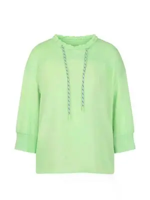 MARCCAIN Drawstring Ruffled-collar Blouse