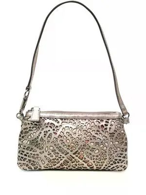Burberry 2000-2017 Supernova Check Cutout Leather Pochette Shoulder Bag