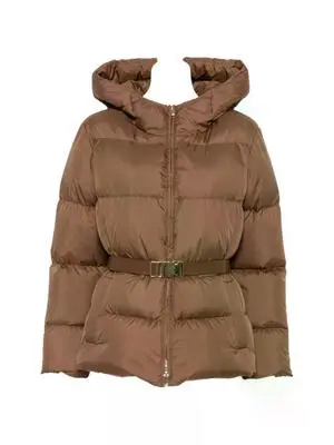 Max Mara Belted Hooded Quilted Jacket