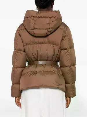 Max Mara Belted Hooded Quilted Jacket