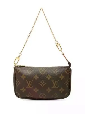 LOUIS VUITTON 2009 Monogram Mini Pochette Accessoires Handbag - Brown