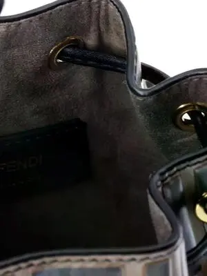 Fendi Mon Tresor Zucca Embossed Leather Mini Bucket Bag