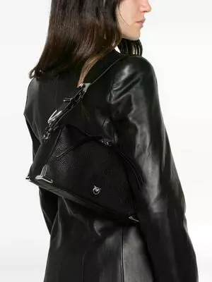 Pinko Medium Boston Grained-leather Shoulder Bag