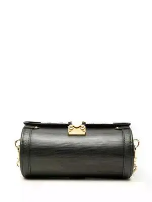 LOUIS VUITTON 1990-2020 Epi Papillon Trunk Satchel - Black