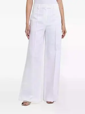 Brunello Cucinelli Pressed-crease Wide-leg Tailored Trousers - White