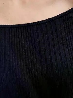 BENETTON Ribbed-knit Off-shoulder Sweater