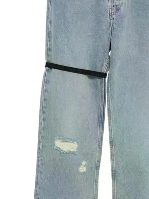 ALAINPAUL Distressed Elasticated-waist Jeans