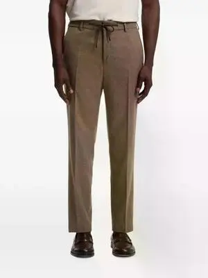 BOSS Drawstring-waist Tapered-leg Trousers