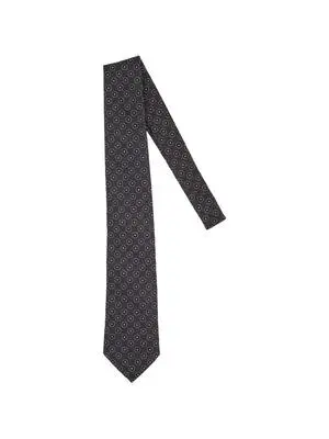 Hugo Silk Tie With Jacquard Pattern - Black