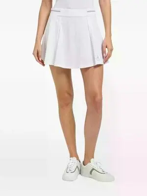 Brunello Cucinelli Pleated Logo-patch Mini Skirt