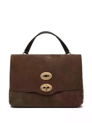 ZANELLATO Postina Stud-embellished Leather Tote Bag - Brown