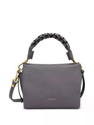 COCCINELLE Small Boheme Braided-handle Tote Bag - Grey