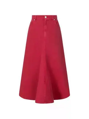 Brunello Cucinelli High-waisted Flared Midi Skirt