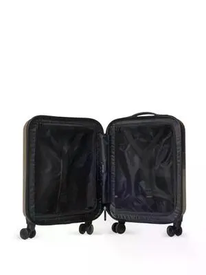 Armani Exchange Logo-embossed Ridged Suitcase - Gold