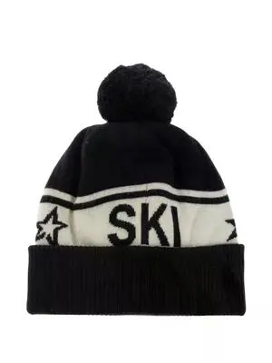 Perfect Moment Logo-intarsia Pompom Beanie Hat