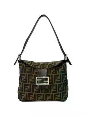 Fendi 1990-2010 Zucca Canvas Shoulder Bag