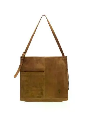 Ash Hannah Suede Shoulder Bag - Brown