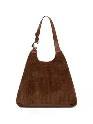 COCCINELLE C-easy Corduroy Tote Bag - Brown