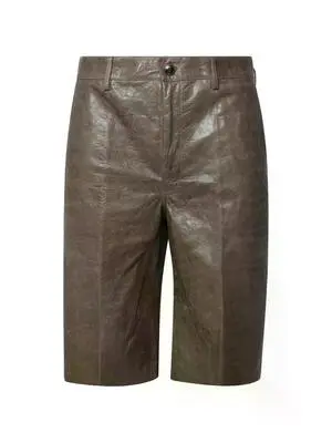 Rick Owens Work Leather Shorts