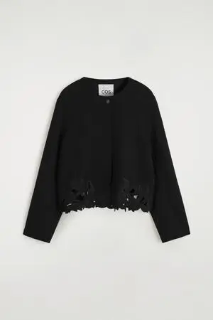 Cos Embroidered Double-faced Wool Jacket
