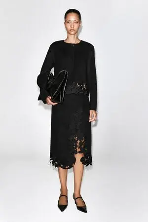 Cos Embroidered Double-faced Wool Jacket