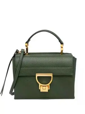 COCCINELLE Small Arlettis Leather Tote Bag - Green