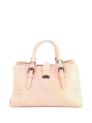 Bottega Veneta Roma Bag Intrecciato Nappa Small Tote Bag - Pink