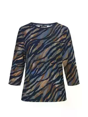BETTY BARCLAY Tiger-print Sweater - Blue
