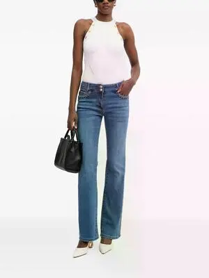 MORGAN Braided-trim Bootcut Jeans