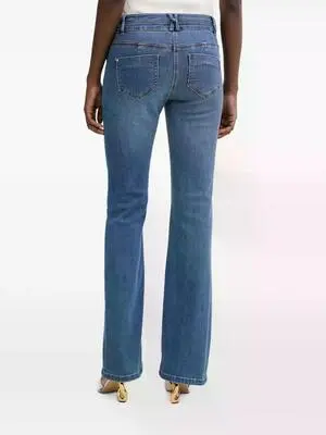 MORGAN Braided-trim Bootcut Jeans