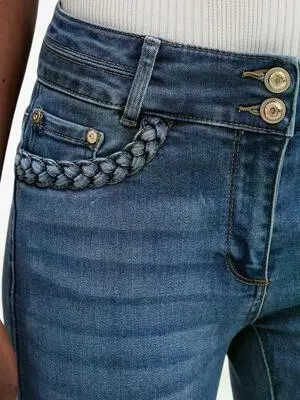MORGAN Braided-trim Bootcut Jeans