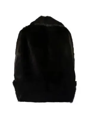 BLANCHA Shearling-trim Leather Gilet