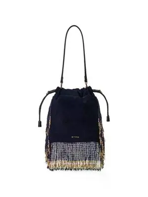 Etro Bead-embellished Fringed Shoulder Bag