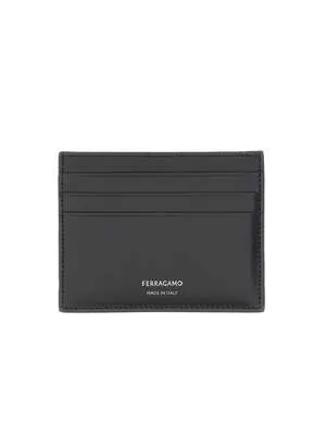 FERRAGAMO Portacarte Con Logo - Black